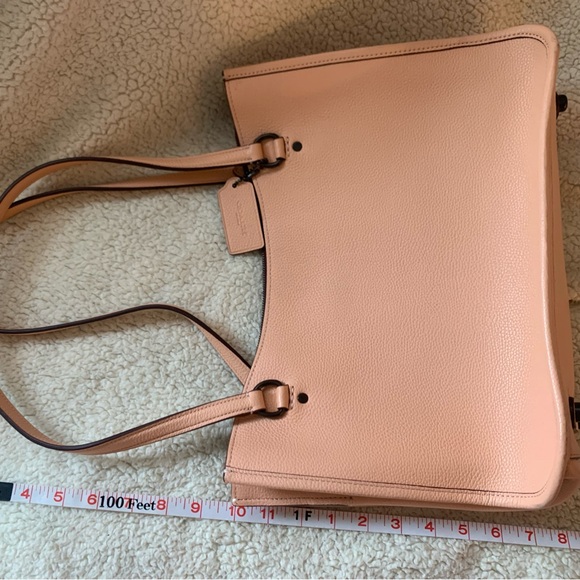 Coach | Bags | Coach Peach Leather Tote | Poshmark